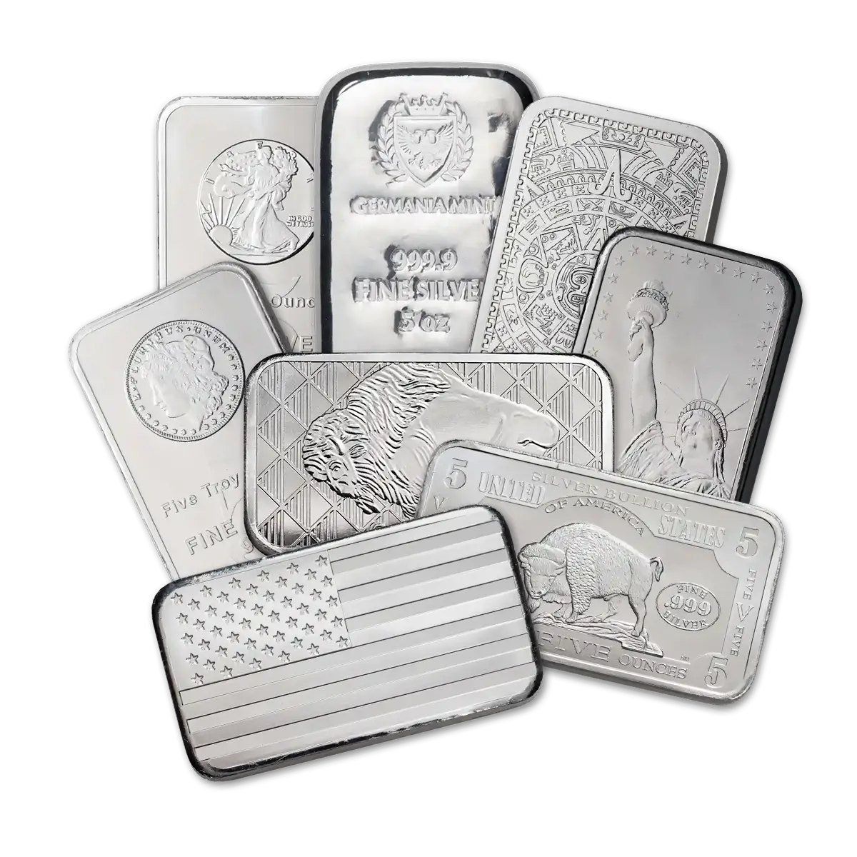 Buy Other Sized Silver Bars | 5 oz, 20 oz | Bullion.com
