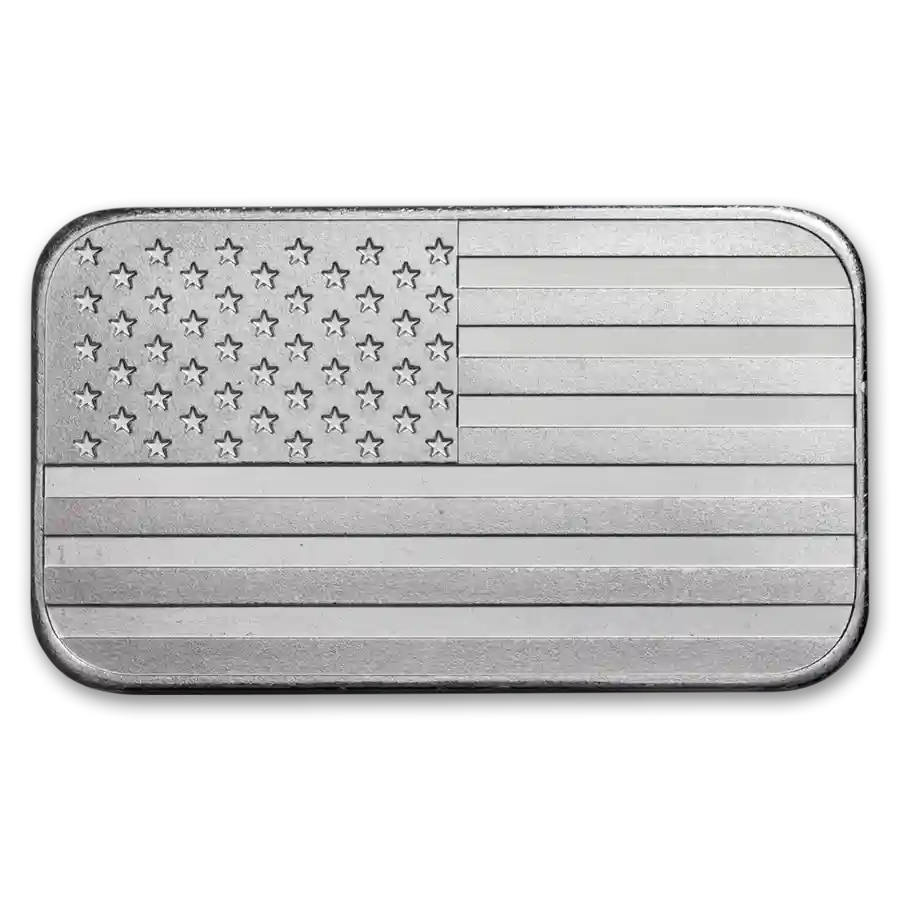 Buy 1 oz Silver American Flag Bar - Eagle | Bullion.com