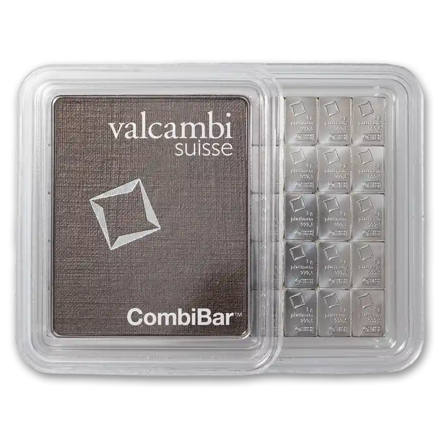 Buy 50 x 1 gram Platinum Valcambi CombiBar | Bullion.com