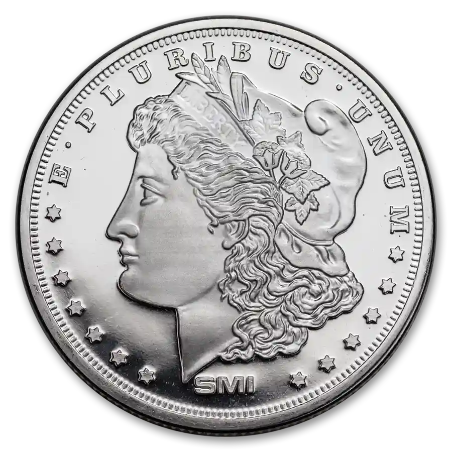 1 oz Silver Sunshine Morgan Dollar Round (Mint Mark SI™) | Bullion.com