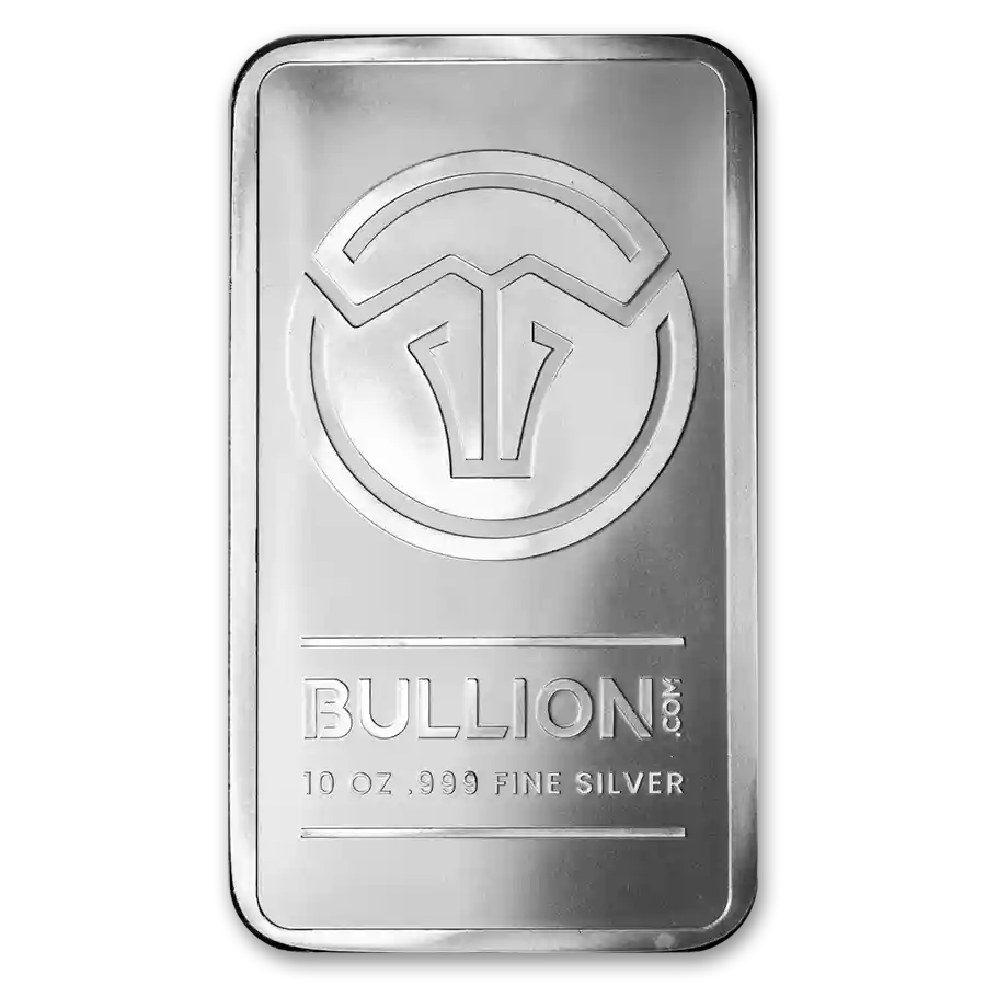 Buy 10 oz Silver Bull Logo Bar - Struck | Bullion.com