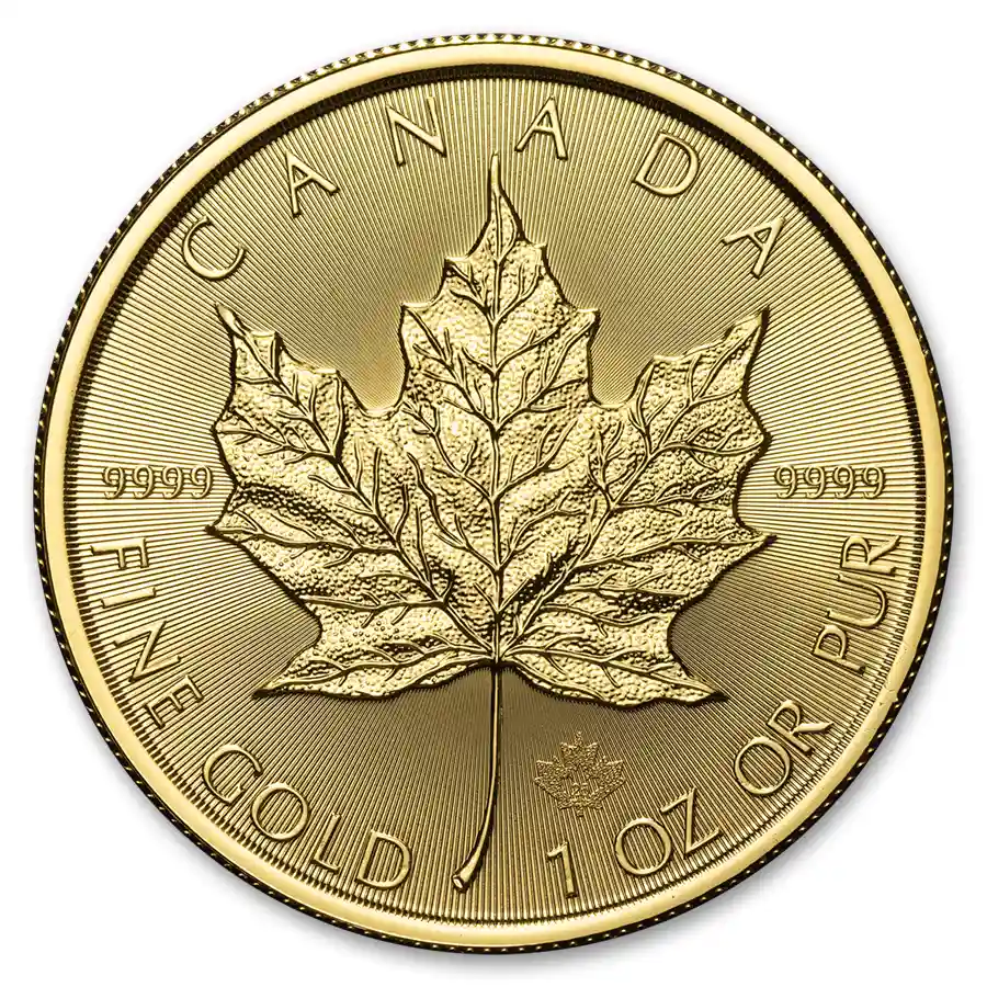 2025 1 oz Canadian Gold Maple Leaf Coin BU | Bullion.com
