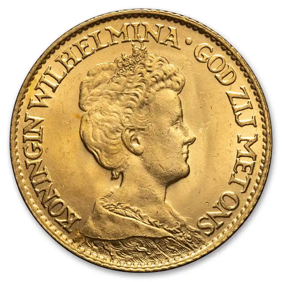 Buy Gold Netherlands 10 Guilders (Random Year) Avg Circ | Bullion.com