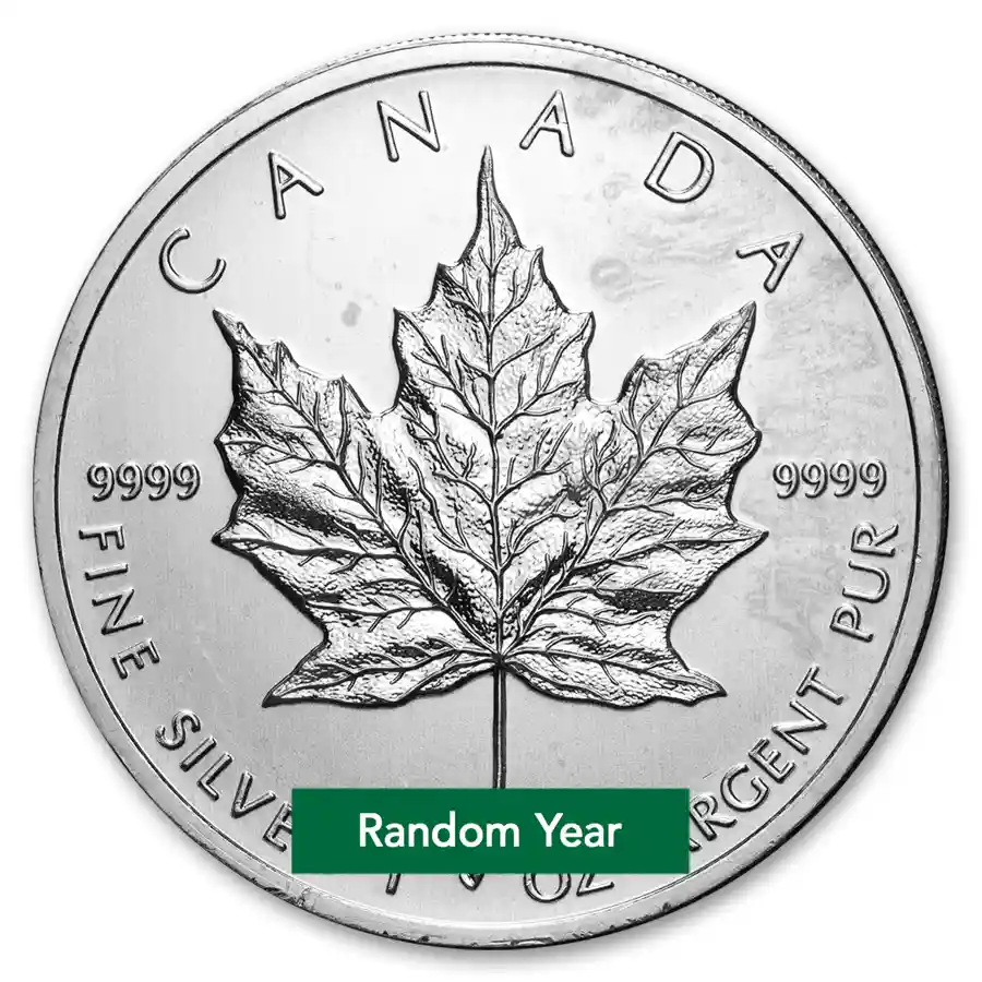 Buy 1 oz Canadian Silver Maple Leaf Coin (Culls) | Bullion.com