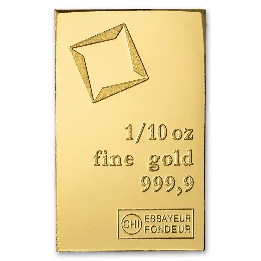 Buy 1/10 oz Gold Bar - Random Design | Bullion.com