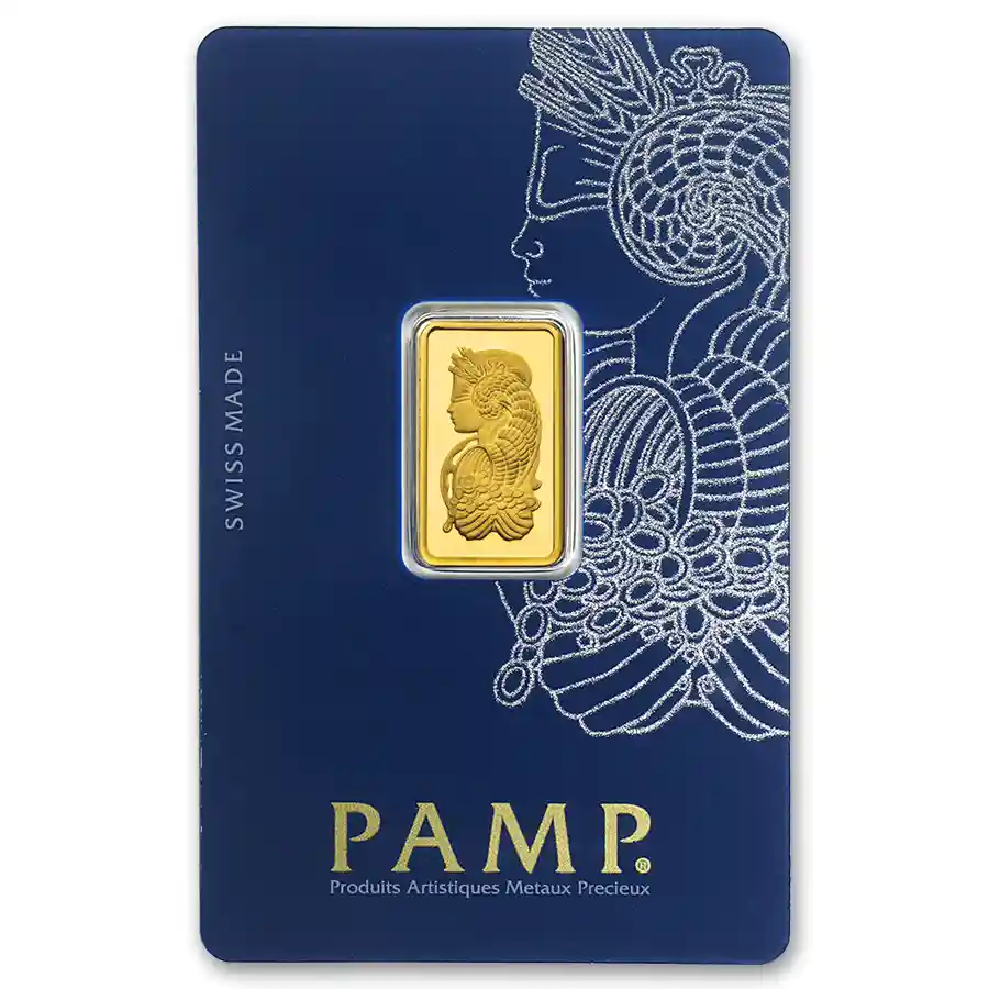 5 gram Gold PAMP Lady Fortuna VERISCAN™ Bar w/ Assay | Bullion.com