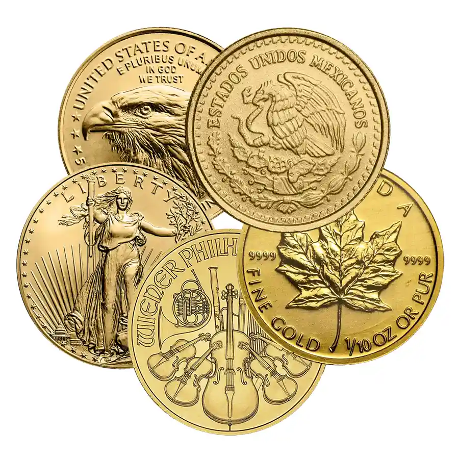 1/10 oz Gold Coin - Random Design | Bullion.com