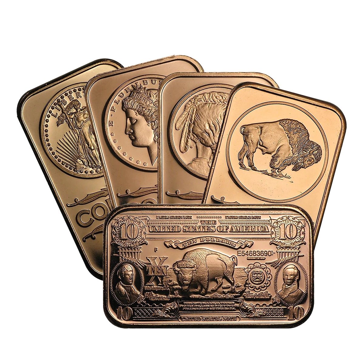 1 oz Copper Bar - Random Design | Bullion.com