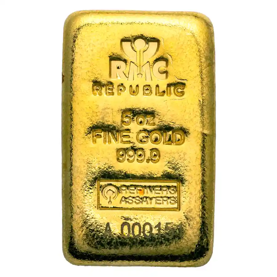 5 oz Gold Bar - Random Design | Bullion.com