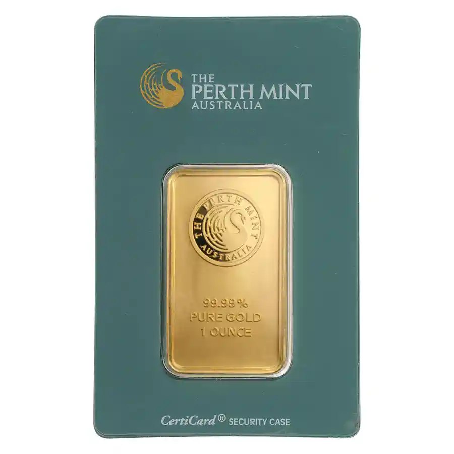 1 oz Gold The Perth Mint Bar - Classic Assay Card | Bullion.com