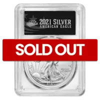 2021 American Silver Eagle (Type 2) MS-70 PCGS (FDI, Black Label ...
