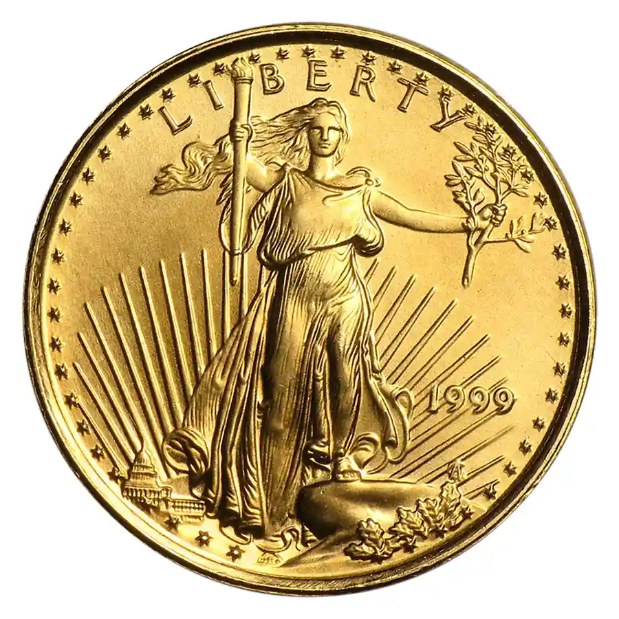 1999 1/10 oz American Gold Eagle Coin BU | Bullion.com