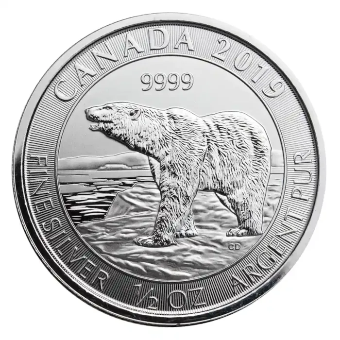 2019 Canada 1/2 oz Silver Polar Bear (BU) | Bullion.com