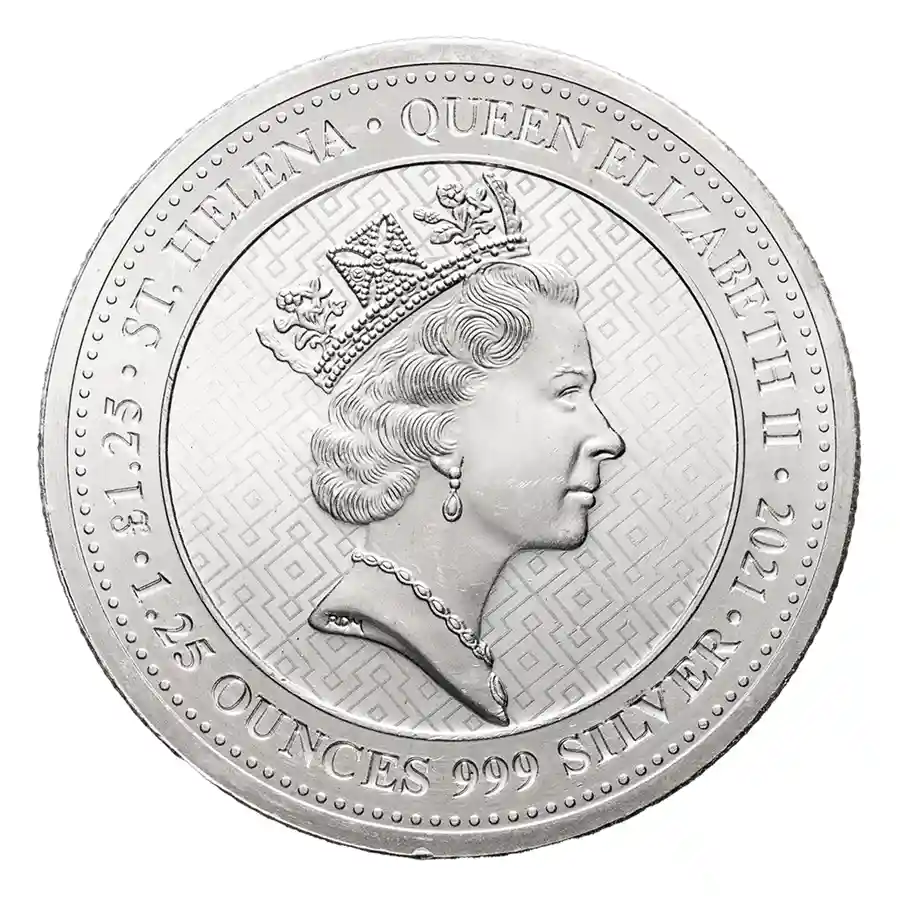2021 Saint Helena 1.25 oz Silver Seated Britannia BU | Bullion.com