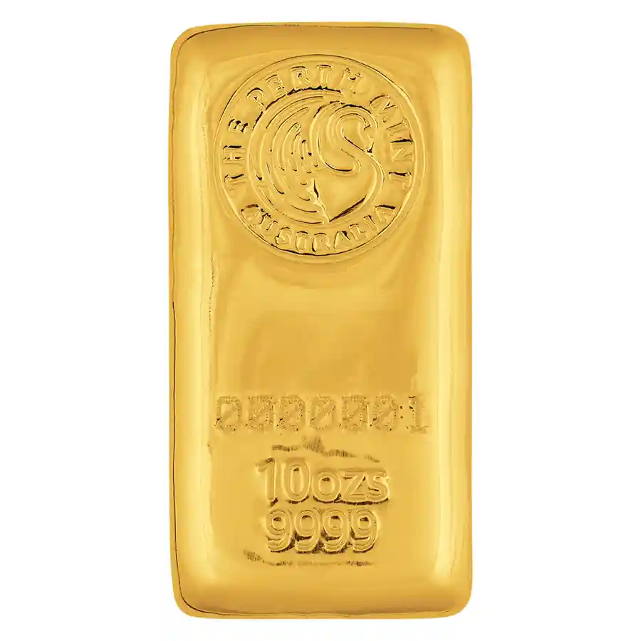 10 oz Gold The Perth Mint Bar (Cast, Serialized) | Bullion.com