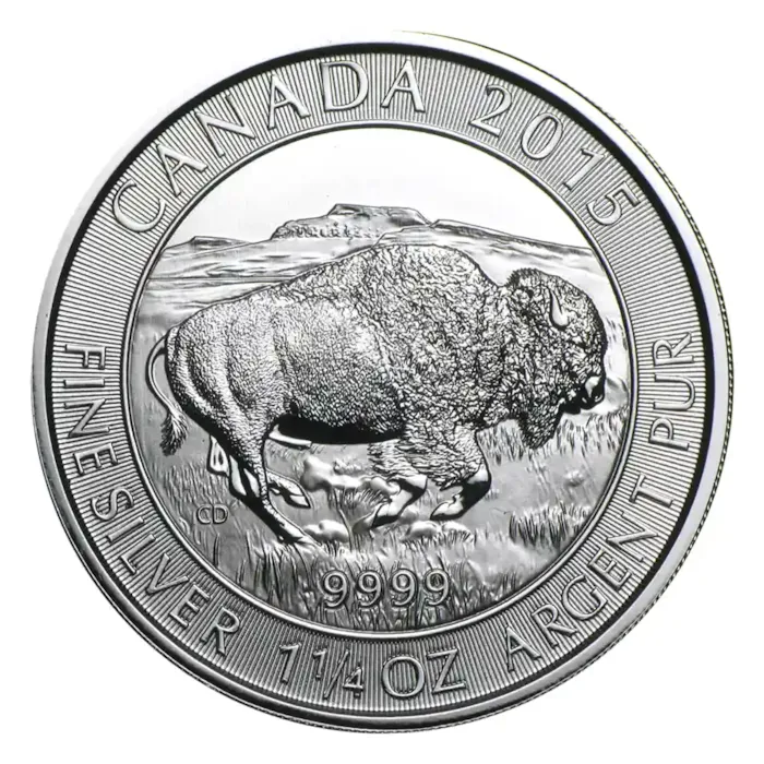 2015 Canada 1.25 oz Silver $8 Bison BU Coin | Bullion.com